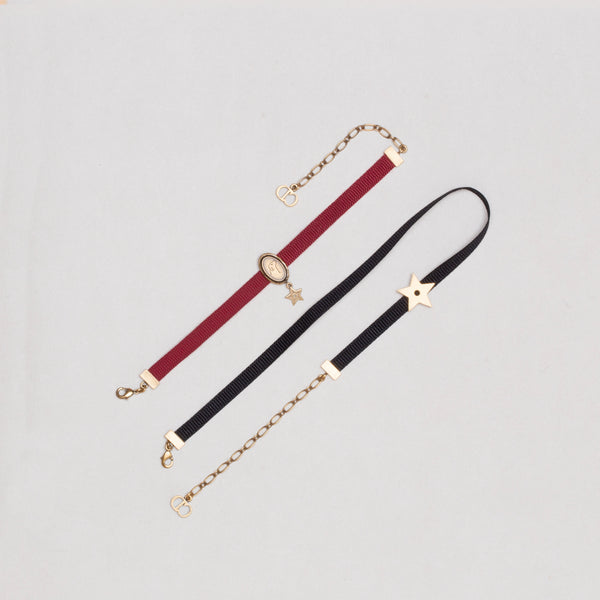 Vintage Christian Dior Red Dog Charm Bracelet - felt