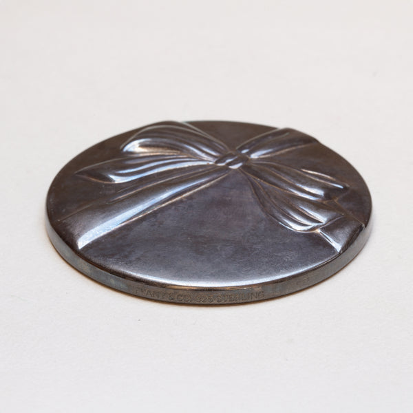 Vintage Tiffany Sterling Silver Compact Mirror - felt