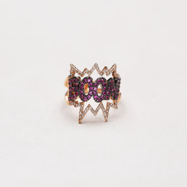 Pre-owned Pop Art "BOOM" Ring - felt