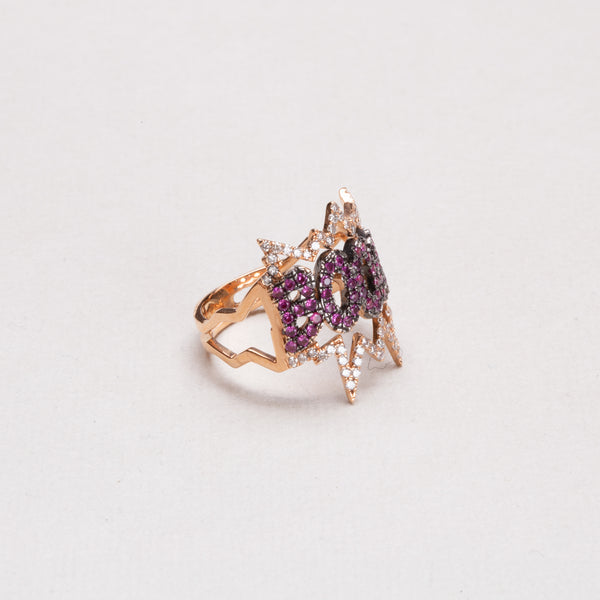 Pre-owned Pop Art "BOOM" Ring - felt