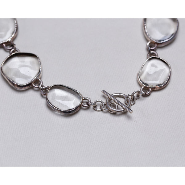 Vintage Glass and Silver Necklace “Sassi” - felt