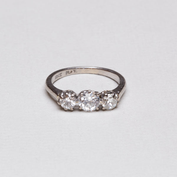 Platinum Diamond Engagement Ring - felt