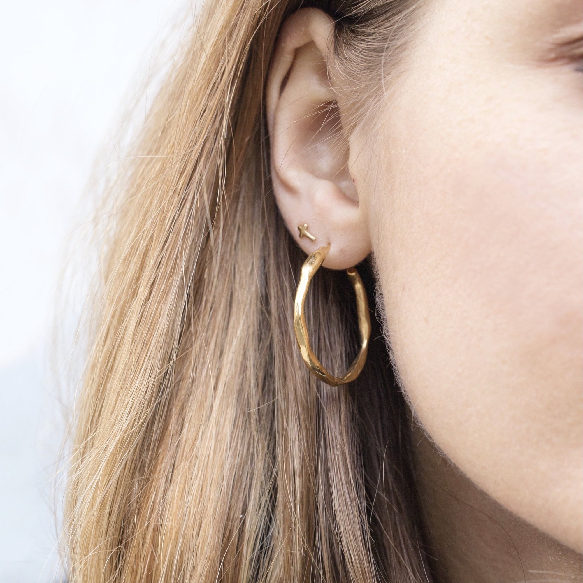 Large Irregular Hoops - felt