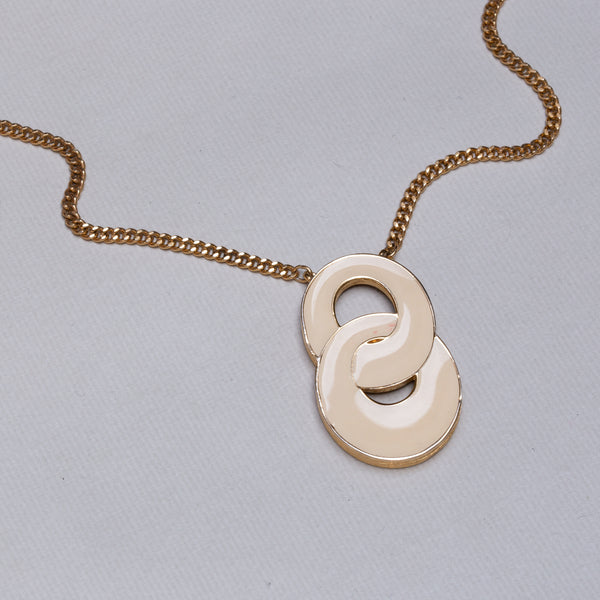 Vintage Enamel Necklace - felt